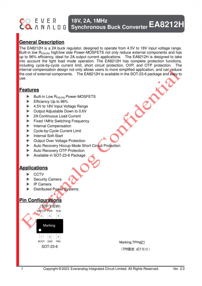 EA8212HT6R datasheet page 1