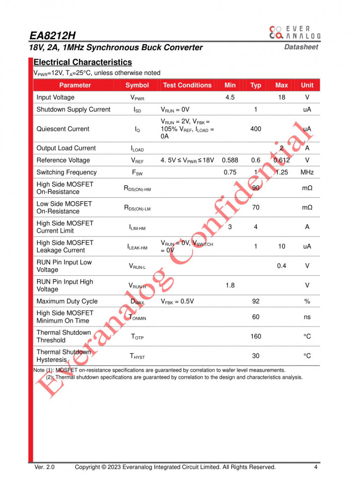 EA8212HT6R datasheet page 4
