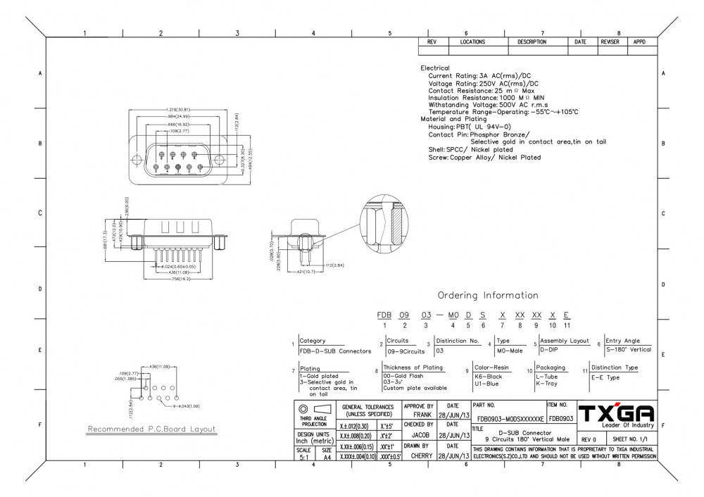 FDB0903-M0DS100U1KF technical drawing page 3
