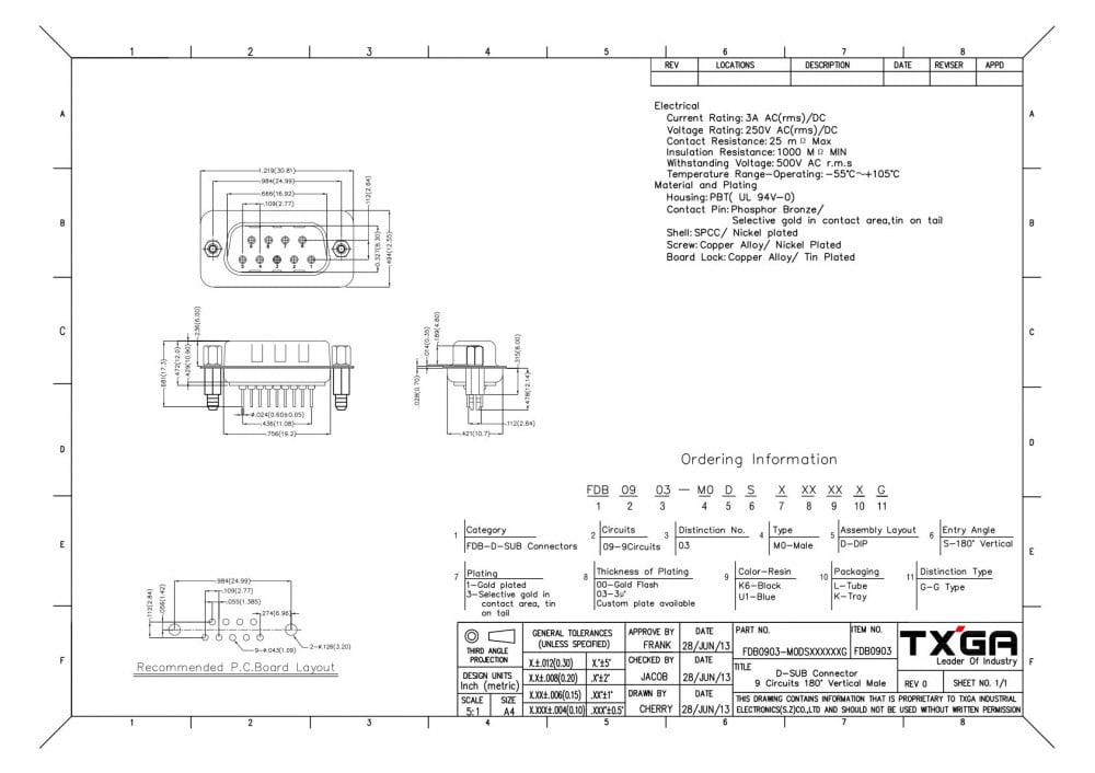 FDB0903-M0DS100U1KF technical drawing page 5