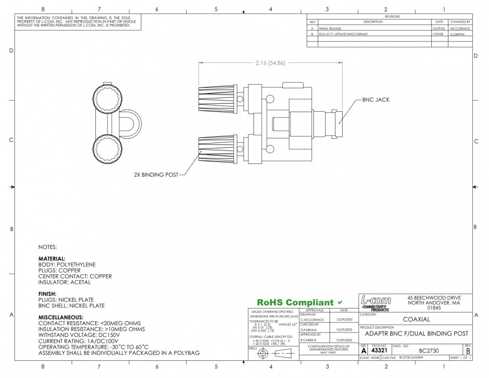 L-com BC2730 technical document preview