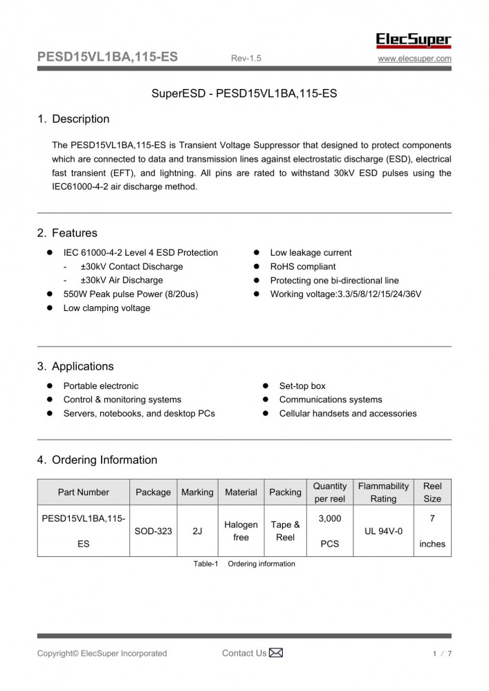 PESD15VL1BA,115-ES datasheet page 1