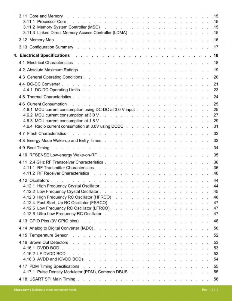EFR32FG22 datasheet page 6