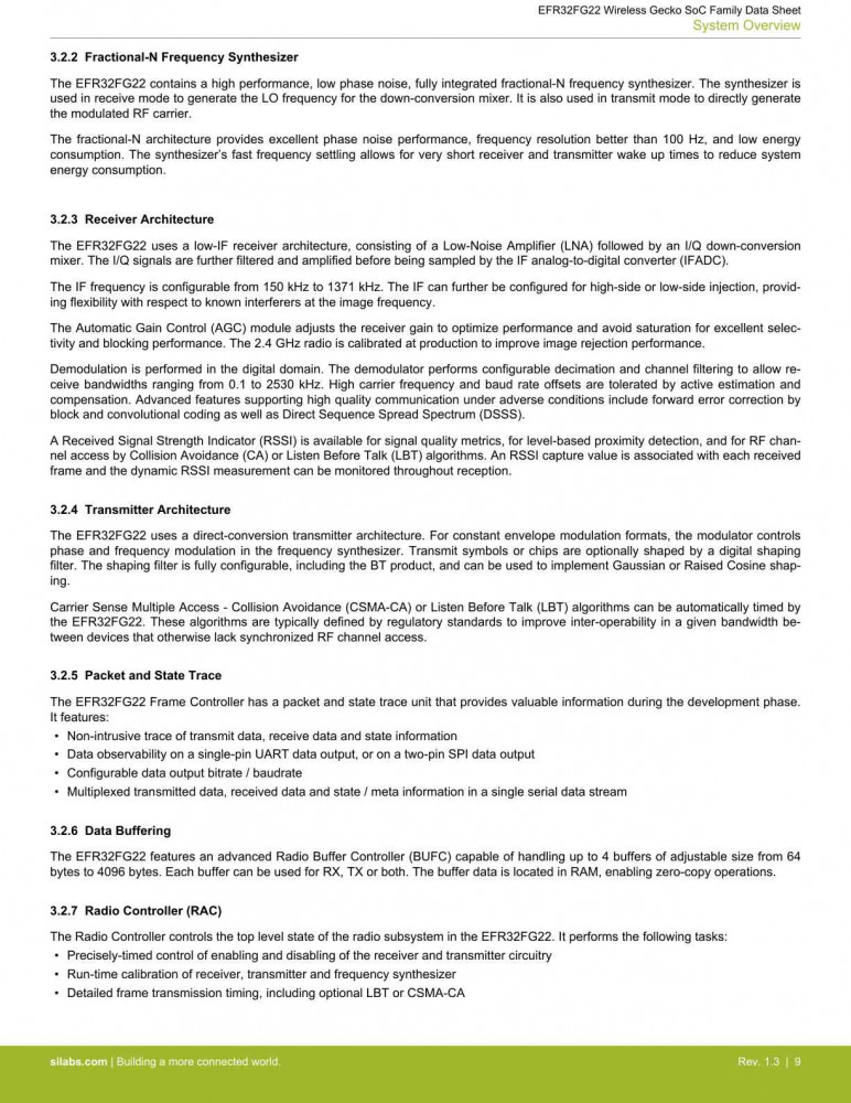EFR32FG22 datasheet page 9