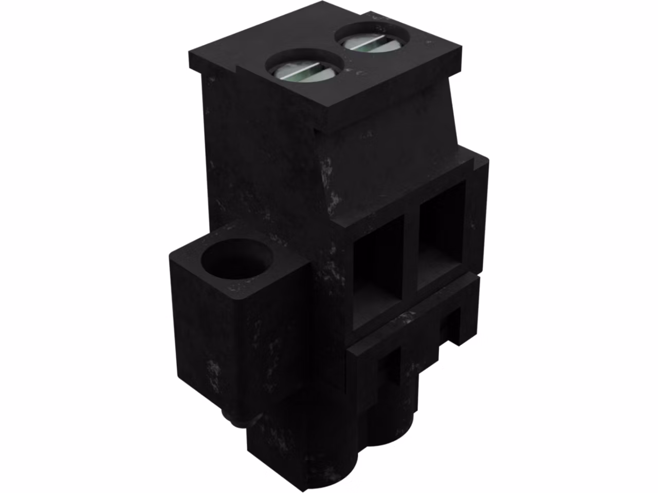 5.00mm Pitch Eurostyle Vertical Plug, with Retention Screws and Standard Imprinting, Rear Wire Entry, Black, 2 Circuits for sale