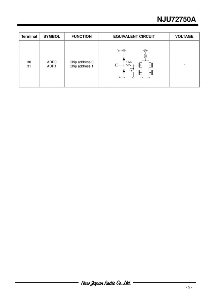 NJU72750A datasheet page 5