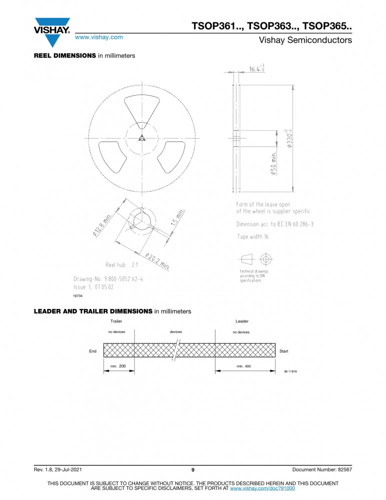 TSOP36356TR datasheet page 9