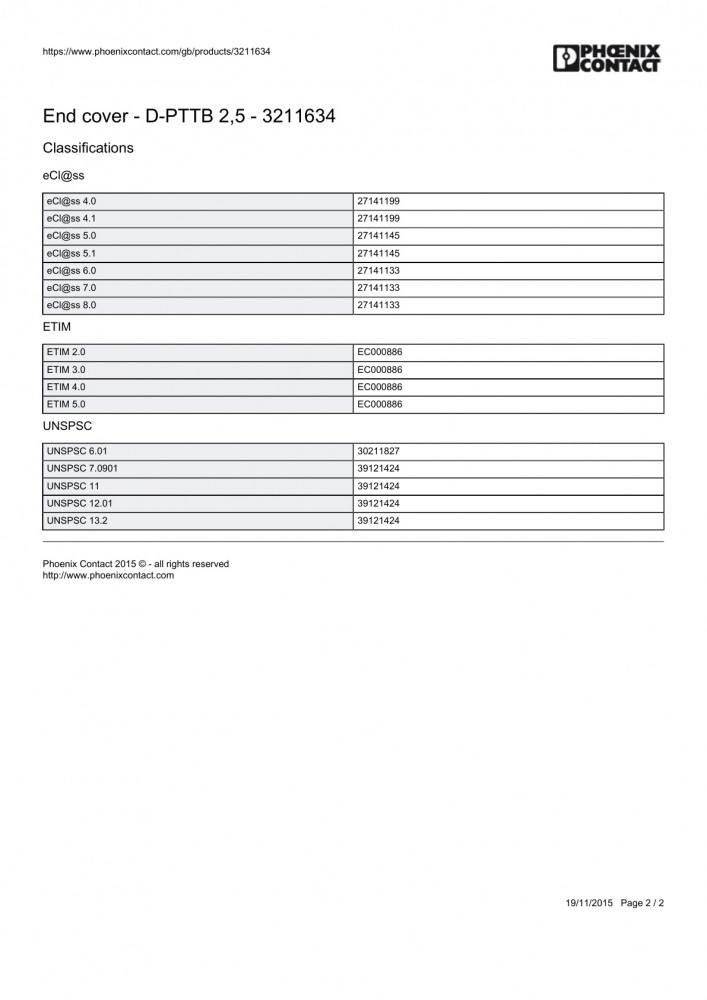 Phoenix Contact D-PTTB 2,5 3211634 technical document page 2