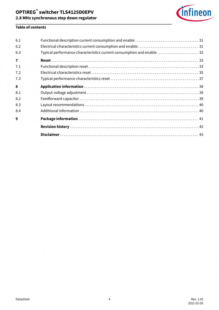 TLS4125D0EPV datasheet page 4