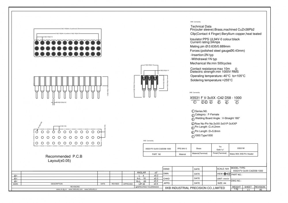 X5531FV-3x12-C42D58-1000 technical drawing