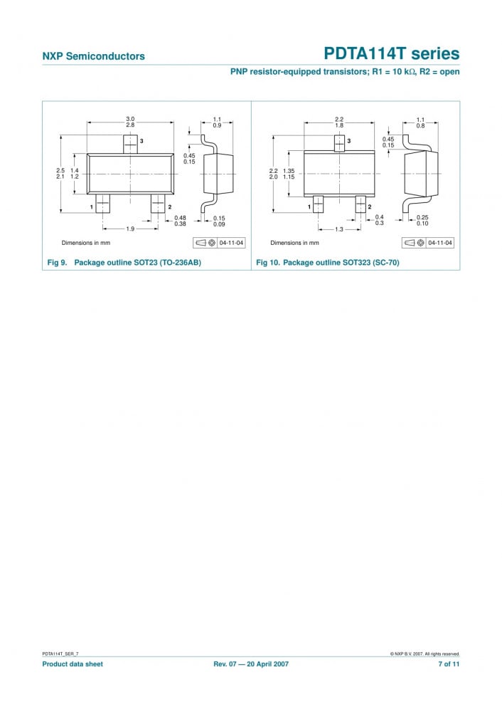 PDTA114T datasheet page 8
