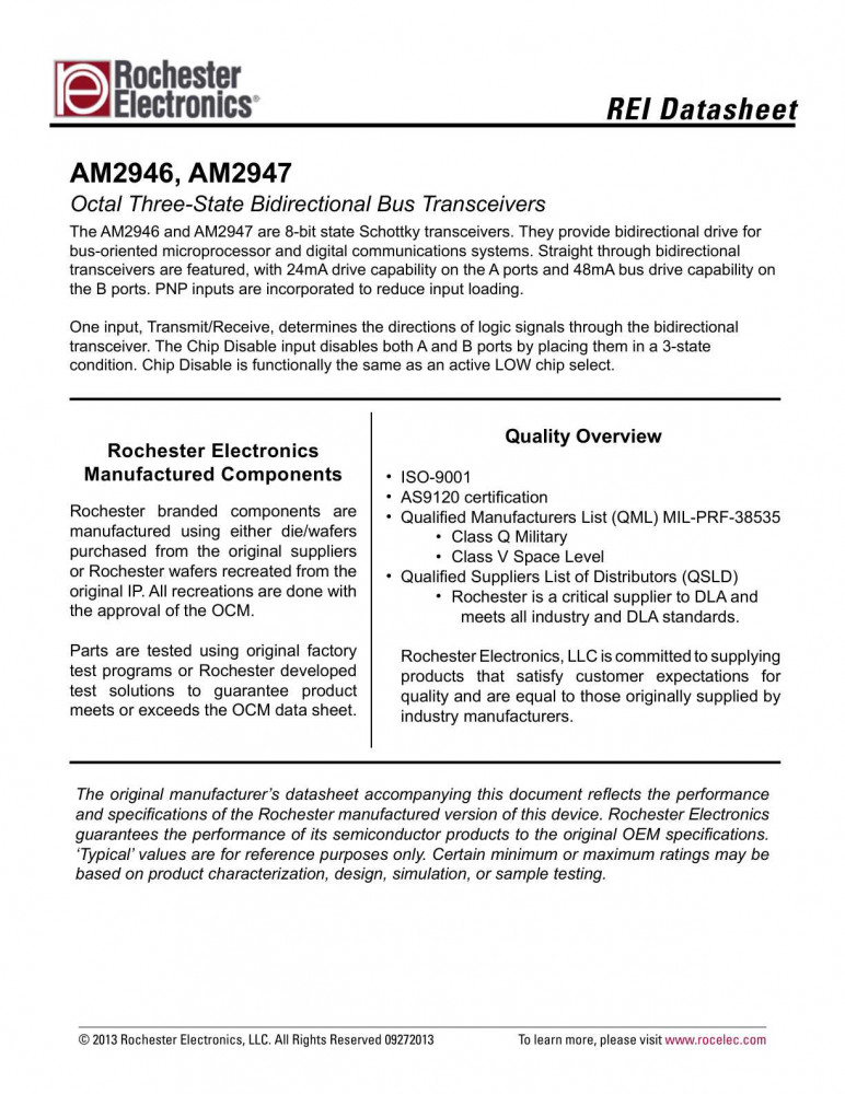 2946/BRA datasheet page 1