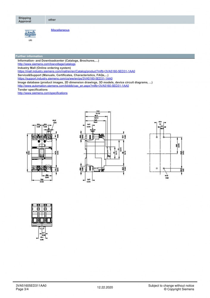 3VA5160-5ED31-1AA0 datasheet page 3