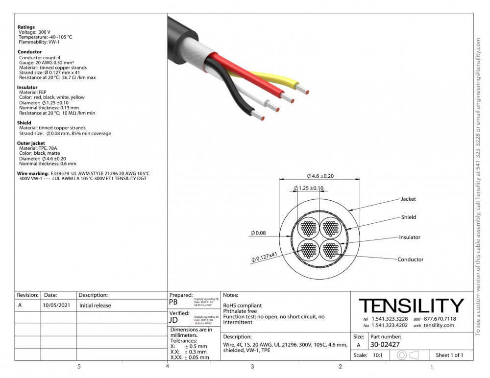 Tensility International 30-02427 product drawing