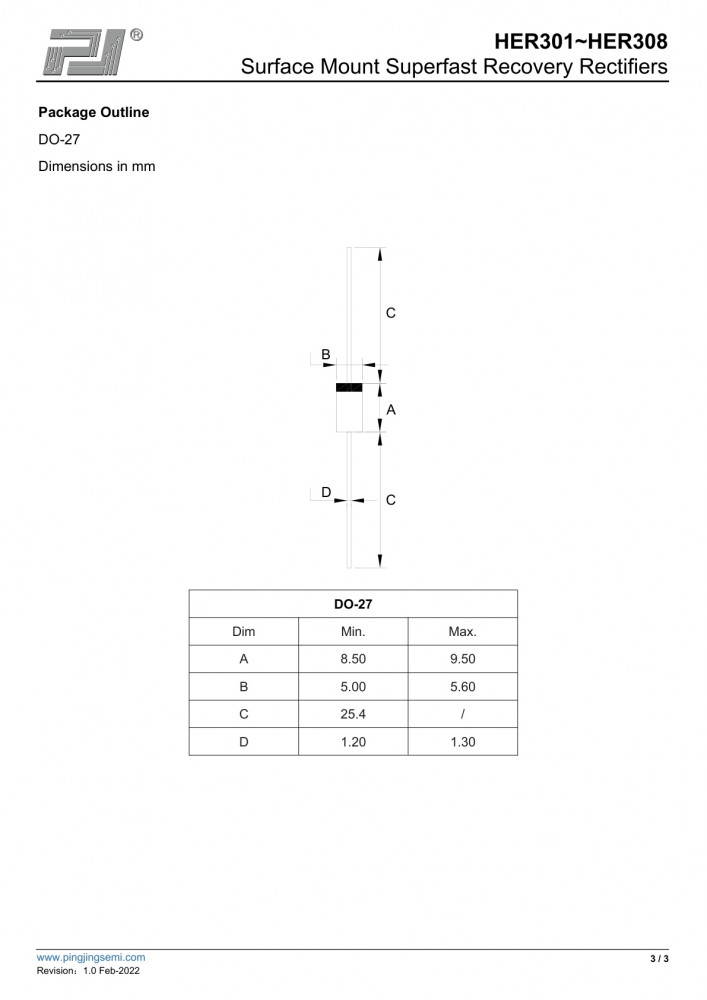 HER305 datasheet page 3