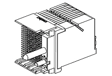 Impact 100 Ohm 6 Pair RAM Right-Angle Header, Right Guided, Open Endwall, 10 Columns, 180 Circuits, Pin Length 5.50mm, Plated Through Hole Dimension 0.39mm, Lead-Free