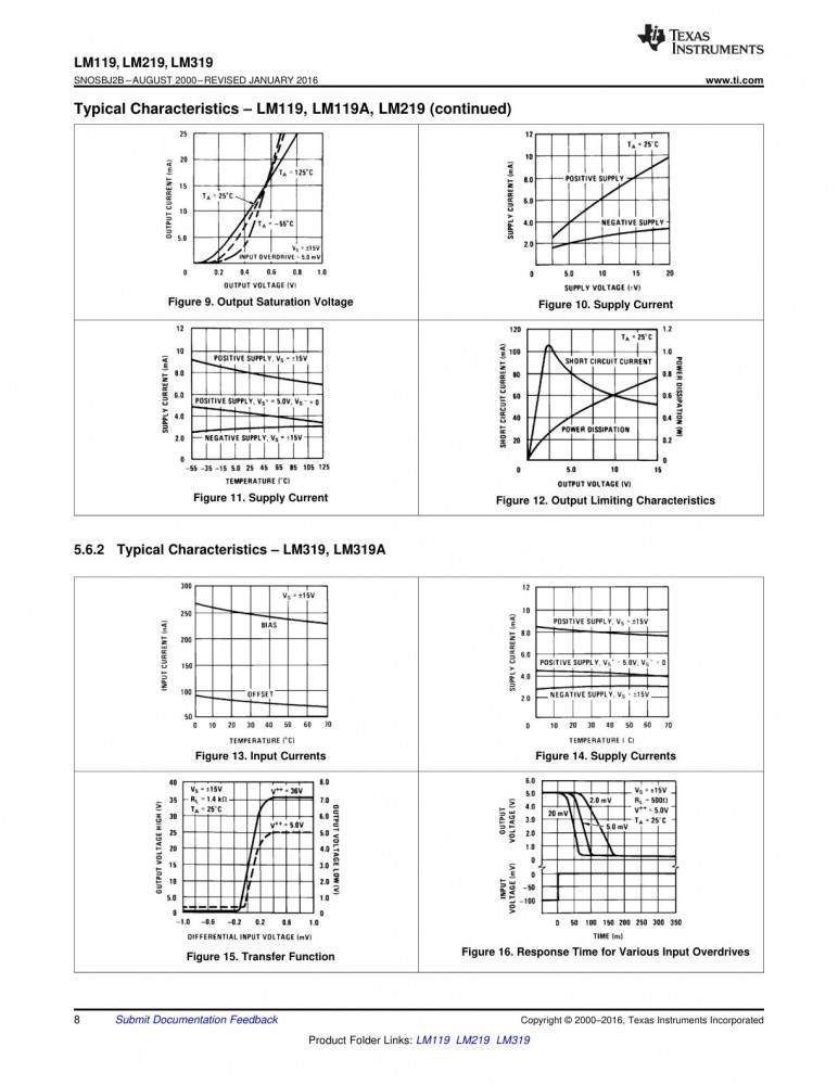 LM119W/883B datasheet page 8
