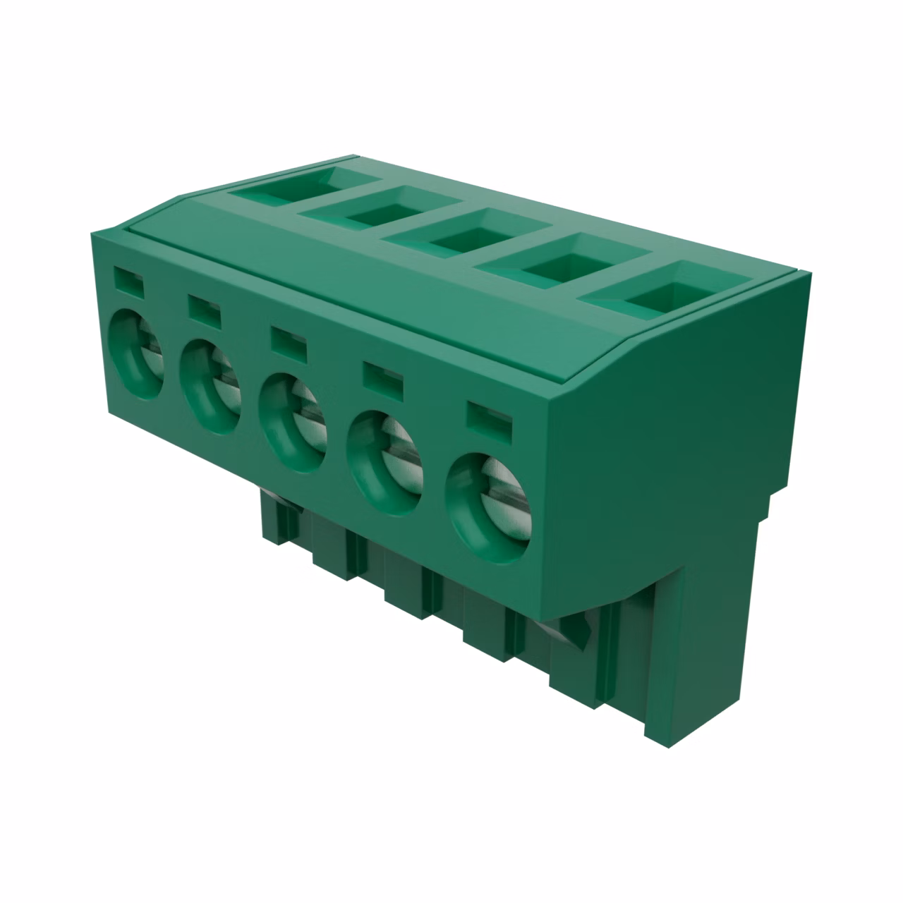 5.08mm Pitch Eurostyle Horizontal Plug, with Reverse Imprinting, Green Housing, Gold (Au) Plated, 5 Circuits for sale