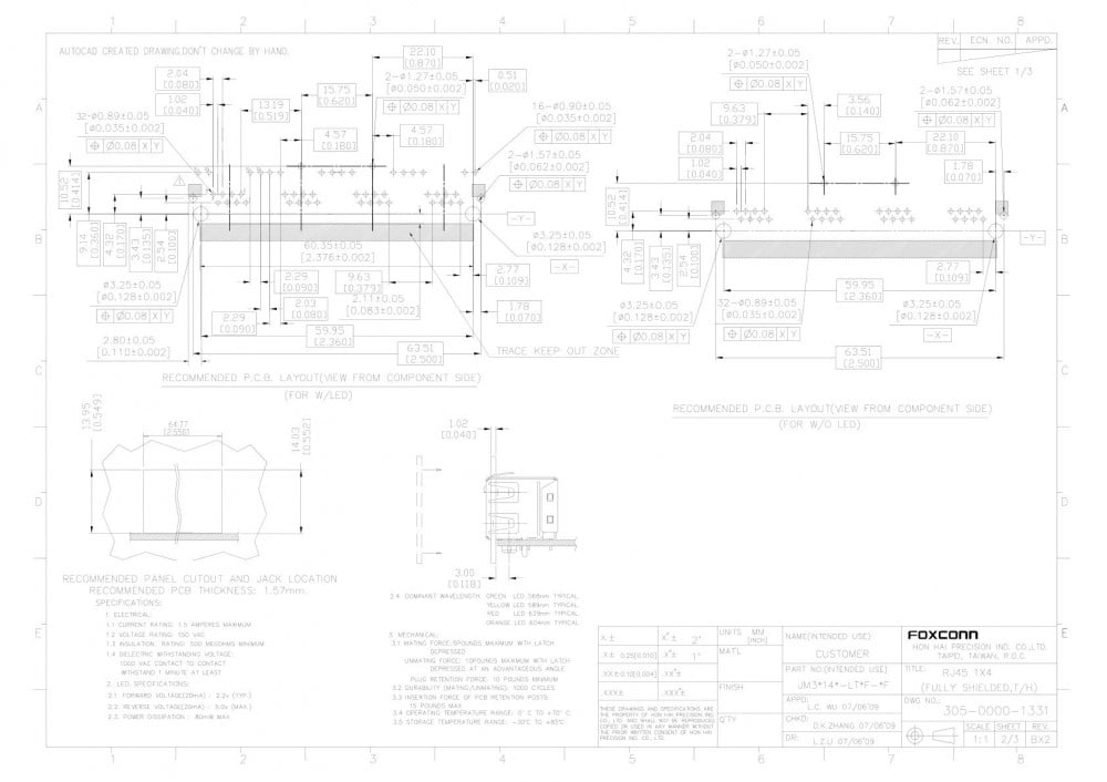 FOXCONN JM37145-LT9F-4F drawing page 2