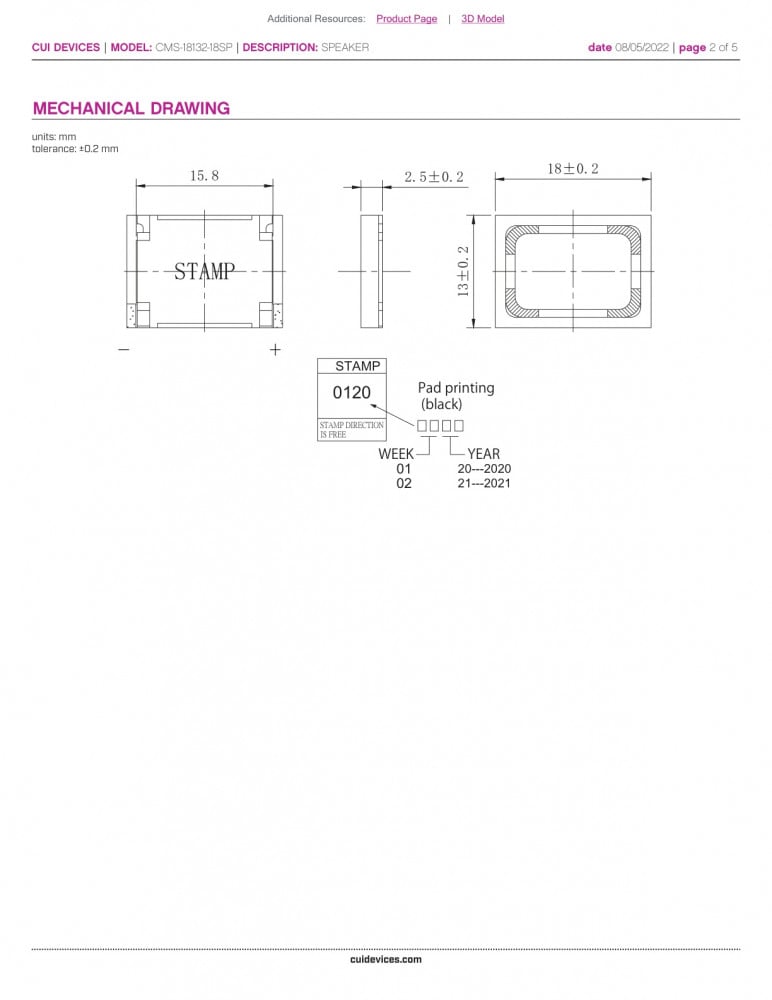 CMS-18132-18SP datasheet page 2