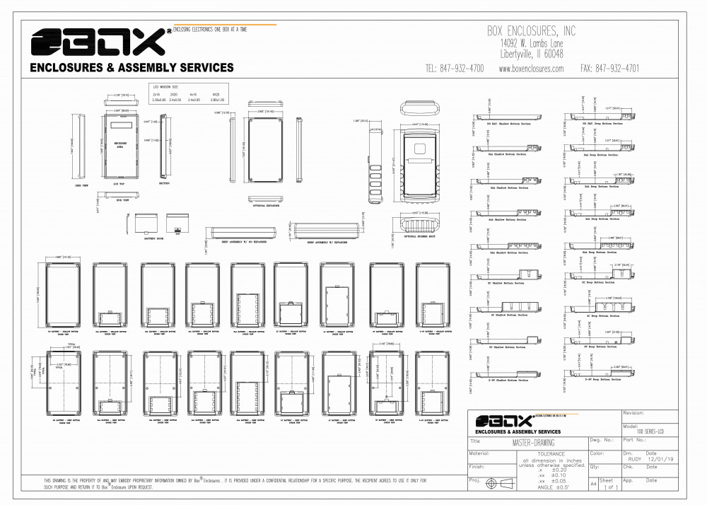 101-41-2A-R enclosure drawing reference