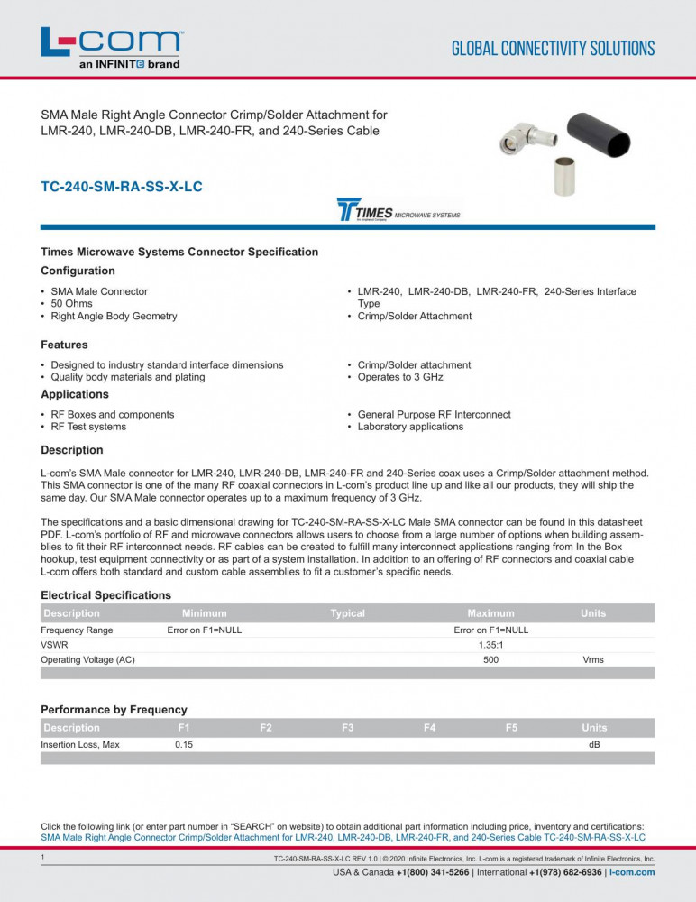 TC-240-SM-RA-SS-X-LC datasheet page 1