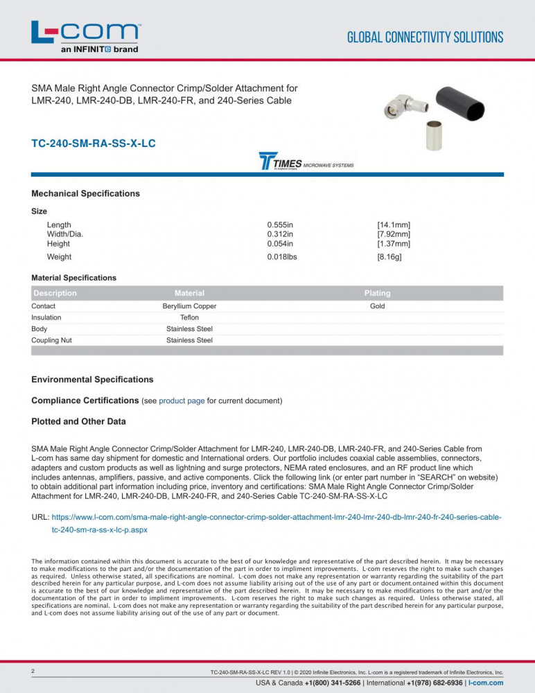 TC-240-SM-RA-SS-X-LC datasheet page 2
