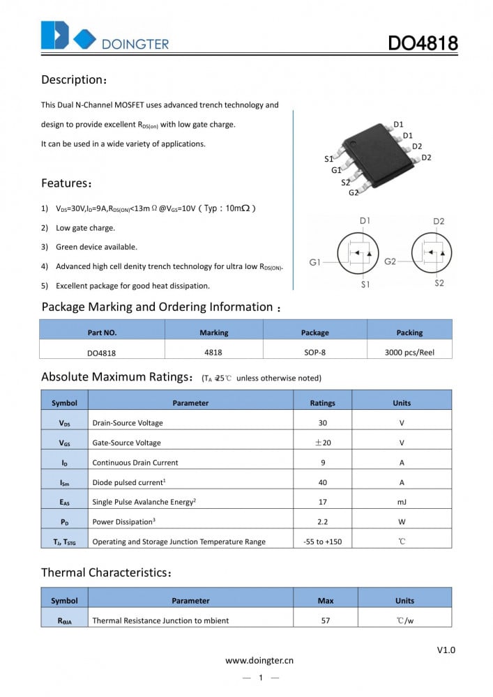DO4818 datasheet page 1