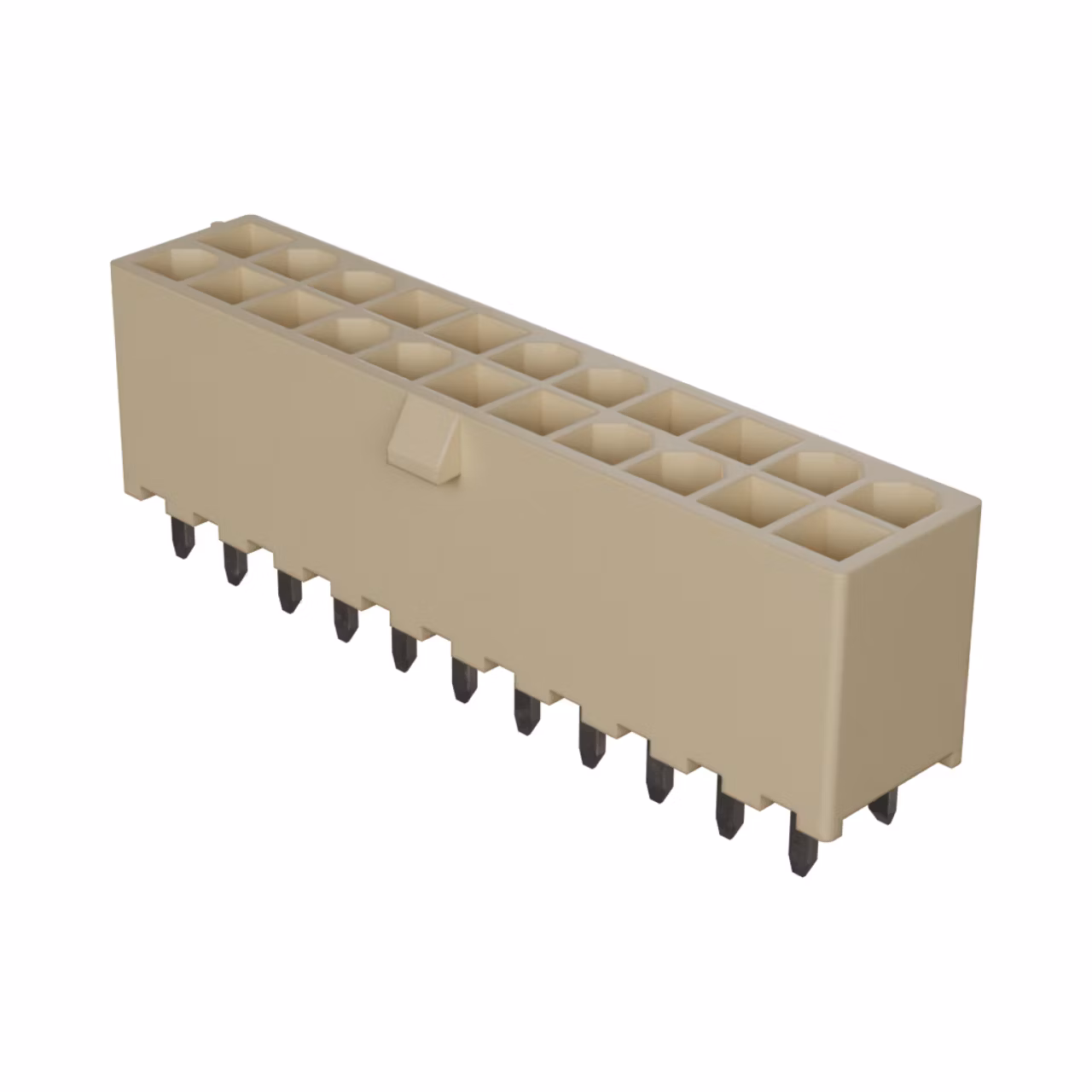 Mini-Fit HCS Header, 4.20mm Pitch, Dual Row, Vertical, without Snap-in Plastic Peg PCB Lock, 22 Circuits, Nylon 6/6 94V-2, Matte Tin (Sn) Plating, without Drain Holes for sale