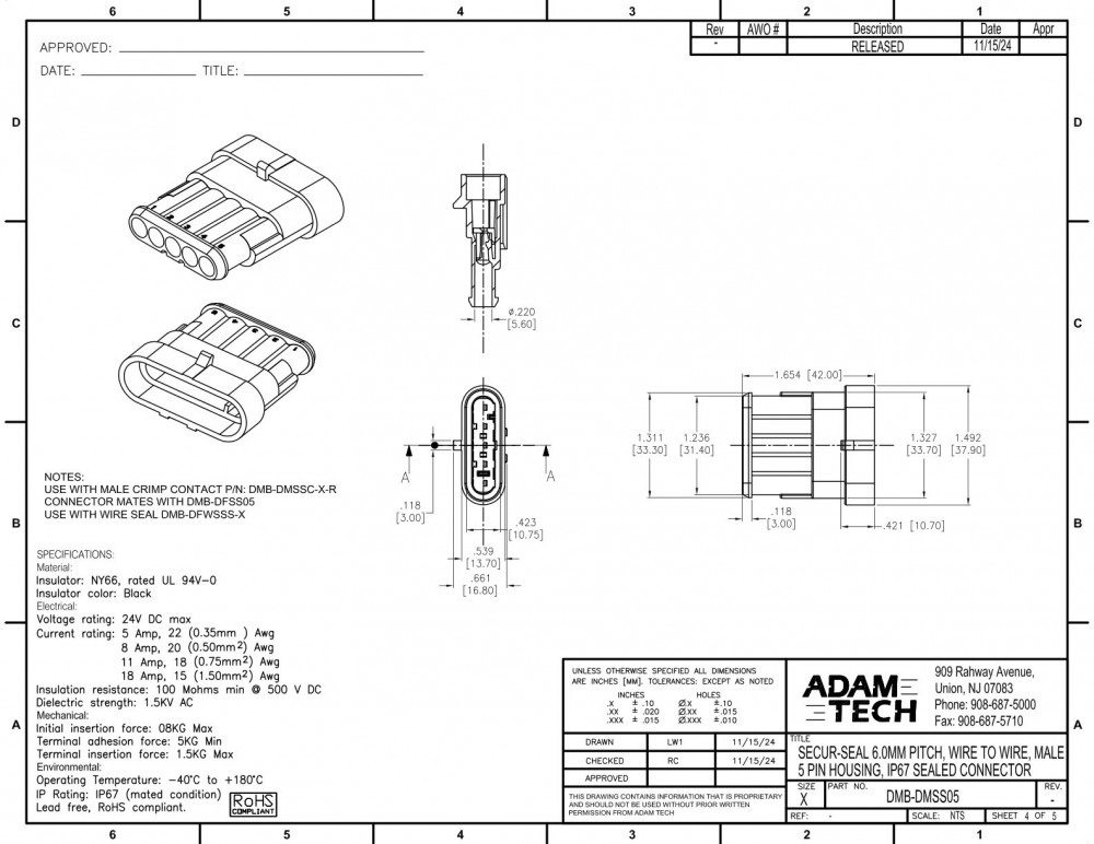 ADAM TECH DMB-DMSS05 drawing sheet 4