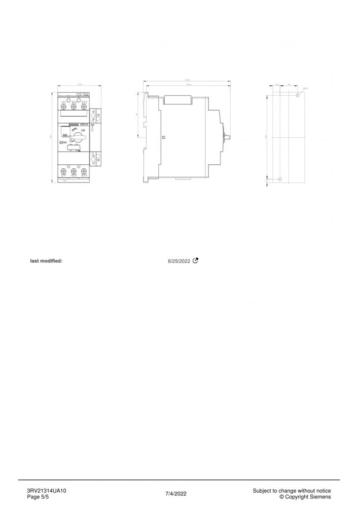 3RV21314UA10 datasheet page 5