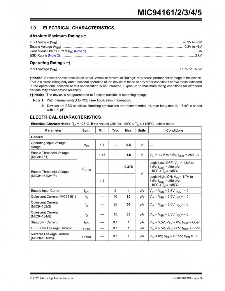 MIC94163 technical document page 3