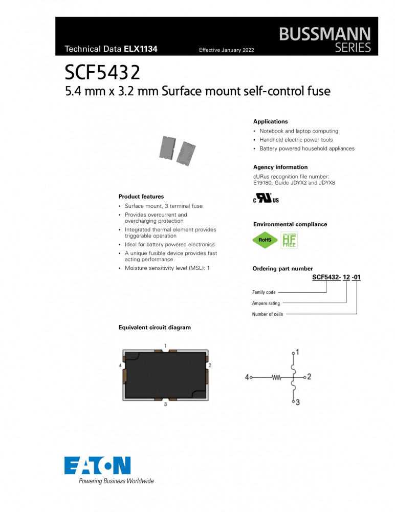 SCF5432 technical document page 1