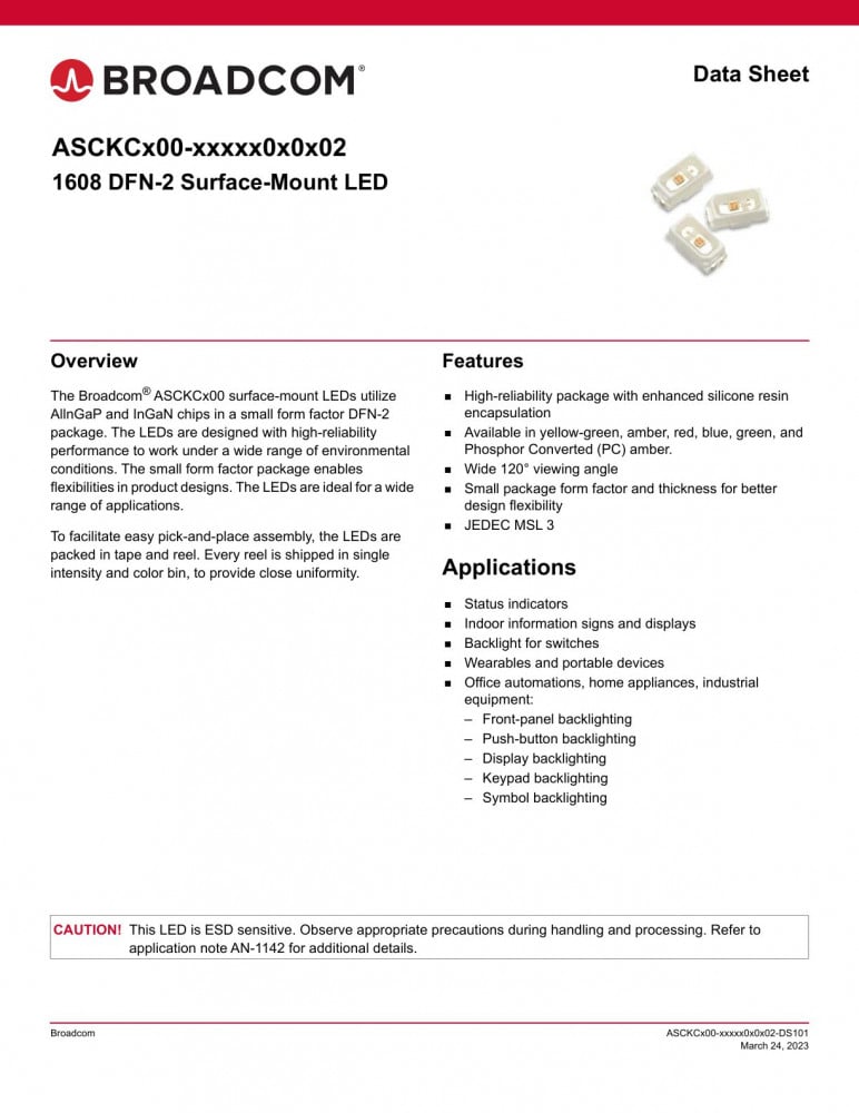 Broadcom ASCKC500 datasheet page 1