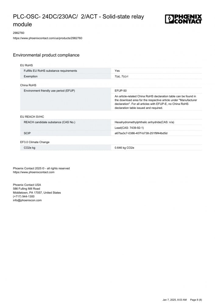 Phoenix Contact 2982760 document page 8