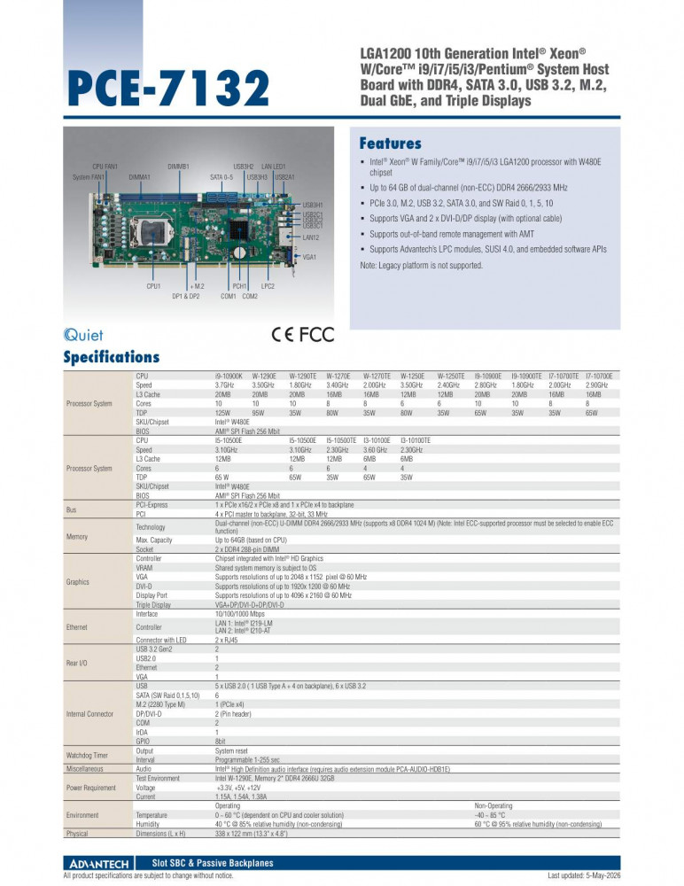 PCE-7132 technical document page 1