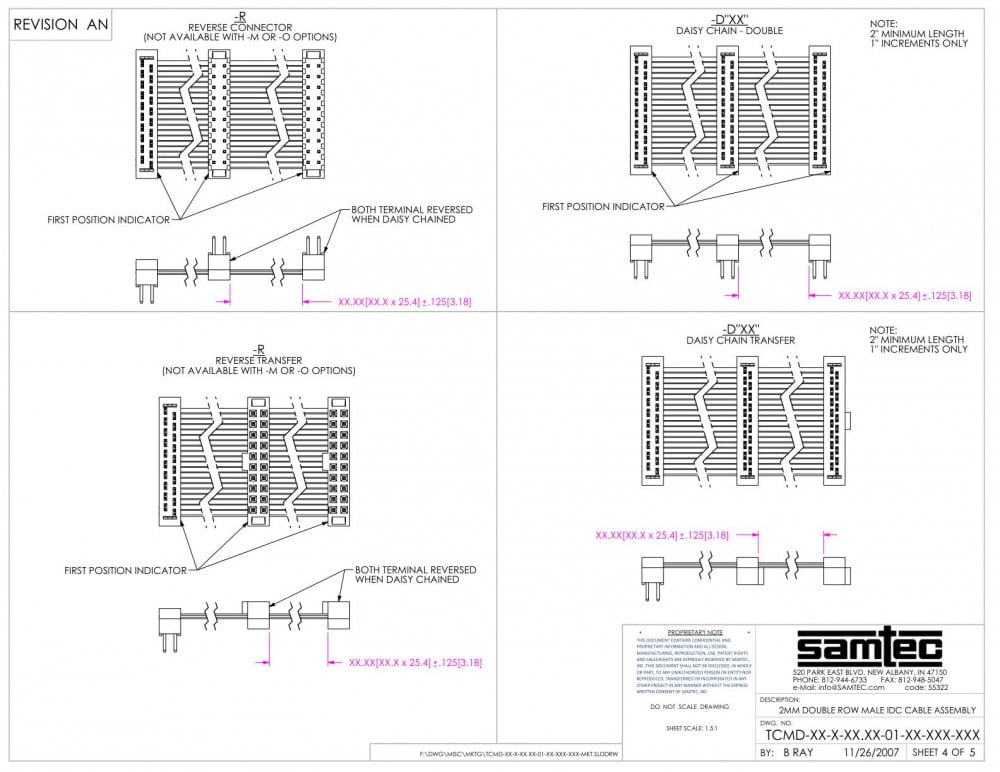 Samtec TCMD-22-01 technical drawing page 4