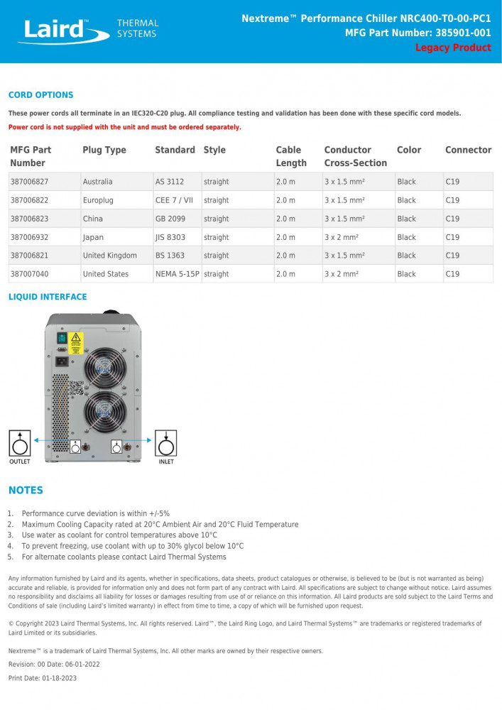 Laird NRC400 documentation page 4