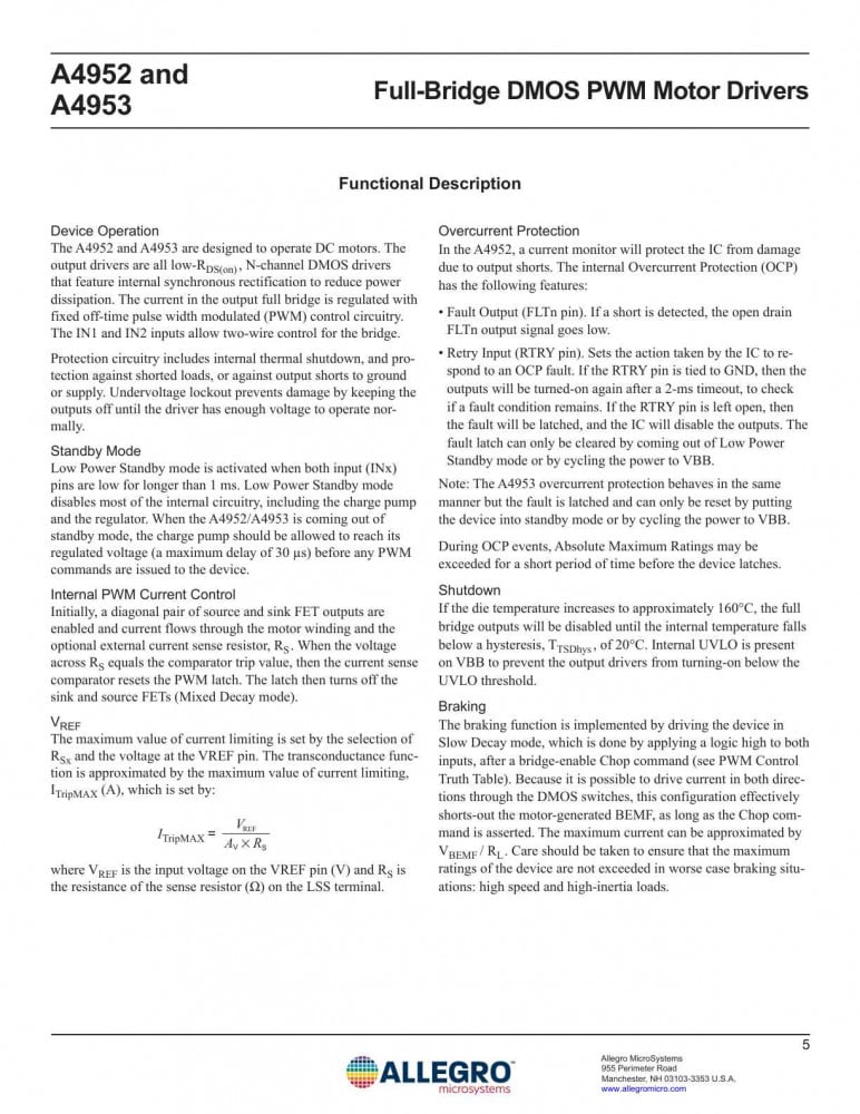 A4952 datasheet page 5