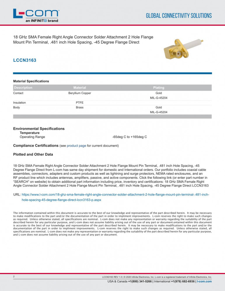 LCCN3163 product specification page 2