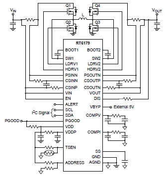 RT6179 - 36V, 4-Switch Buck-Boost Controller with I2C Interface for sale