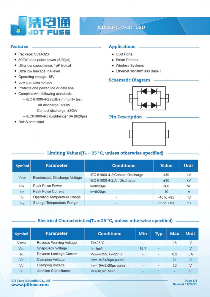 JED323-15V-LC datasheet page 2