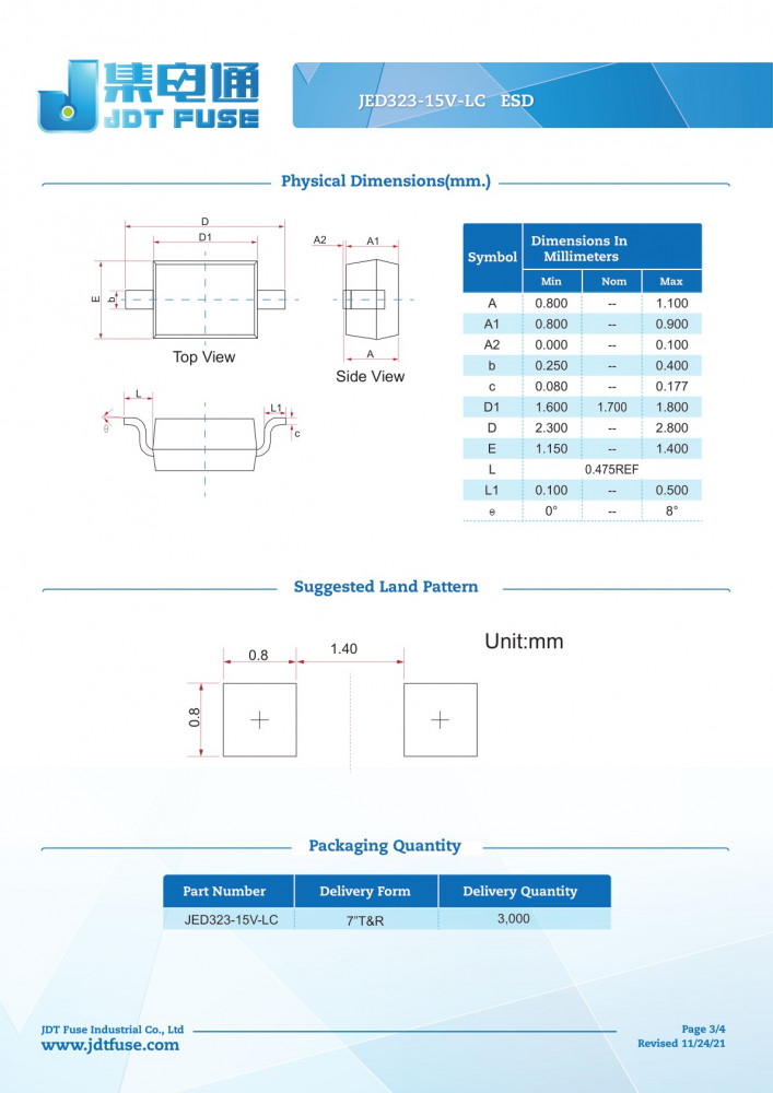 JED323-15V-LC datasheet page 4