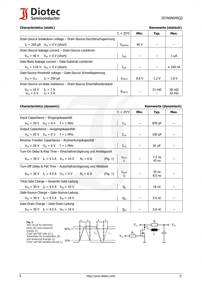DI7A6N04SQ2 datasheet page 2
