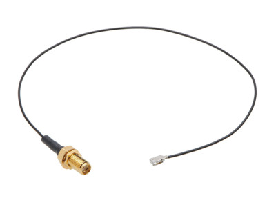 SMA Straight Jack Bulkhead IP68 to I-PEX MHF4L LK Plug on 1.37mm Cable, 50.80mm Length, 50 Ohms