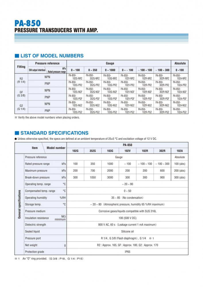 PA-850 technical document page 2