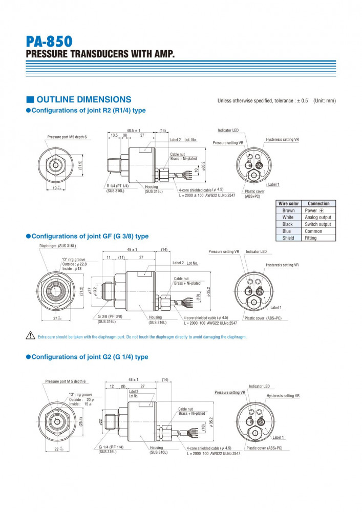 PA-850 technical document page 4