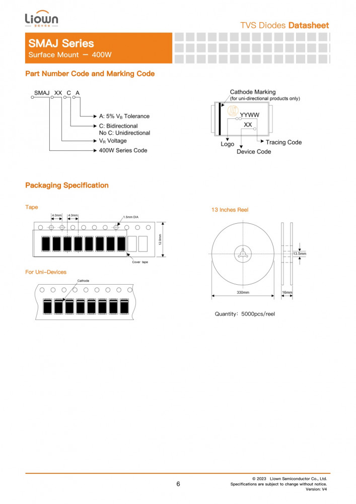Liown SMAJ series datasheet page 6