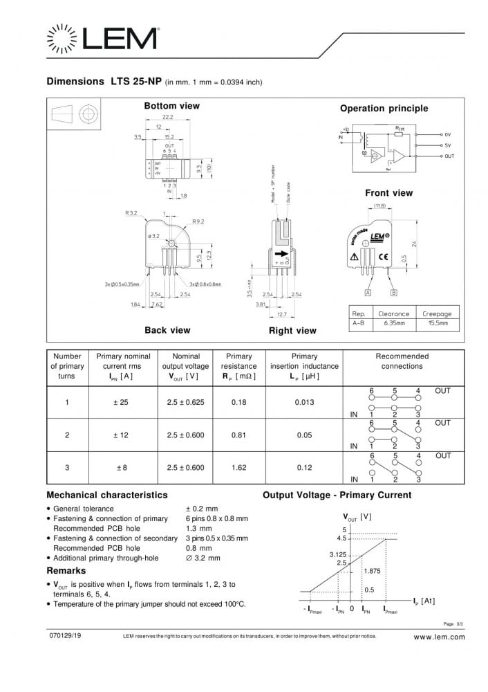 LEM LTS 25-NP datasheet page 3