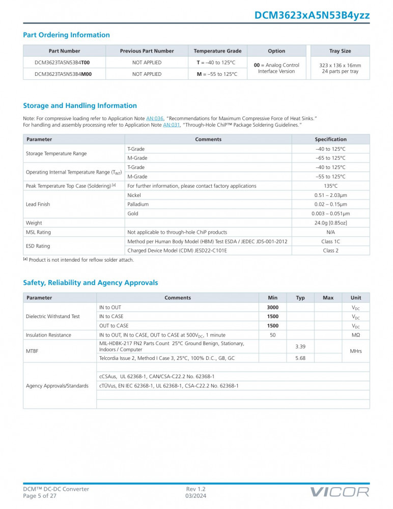 VICOR DCM3623TA5N53B4M00 datasheet page 5